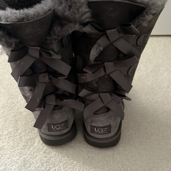 UGG | Shoes | Ugg Bailey Bow Ii Grey Boots | Poshmark